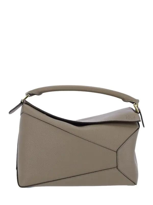Loewe Puzzle Edge Medium Handbag - Taupe