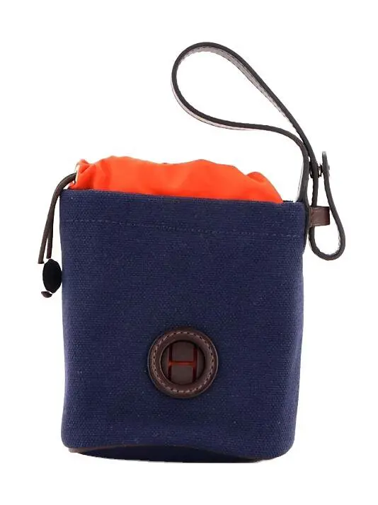 HERMES On-the-go Dog Pouch Toile - Blue