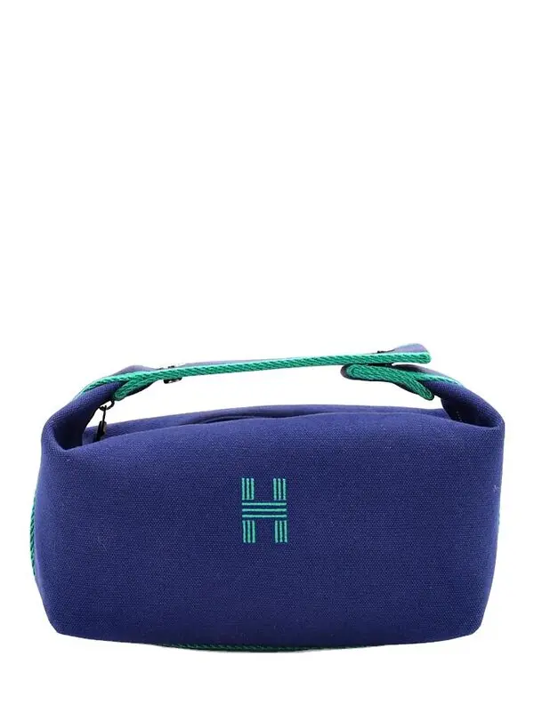 HERMES Pm Bride-a-brac Travel Case - Blue