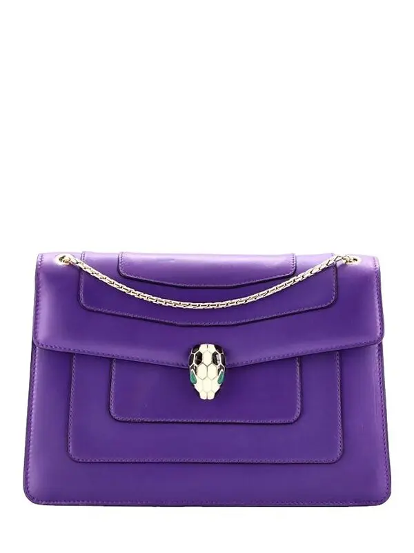 BVLGARI Medium Serpenti Forever Shoulder Bag - Purple