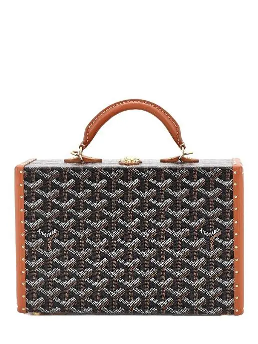 Goyard Pm Grand Hotel Trunk Bag Coated Canvas - Brown