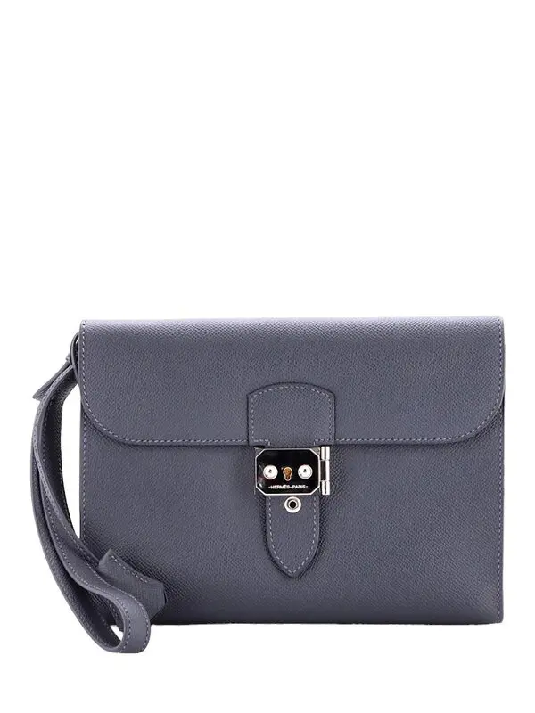 Hermès 24 Sac A Depeches Wristlet Pouch Epsom - Gray