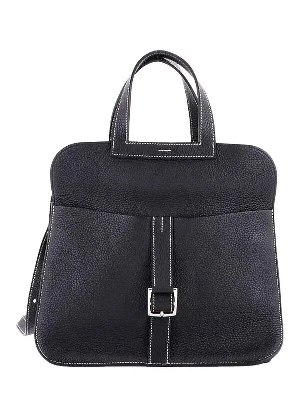 HERMES 31 Halzan Bag Clemence - Black