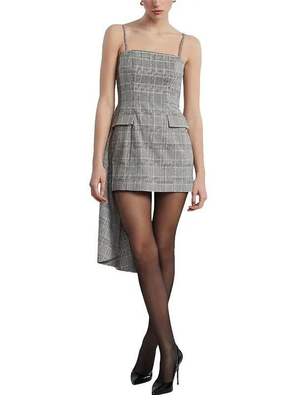 Bcbgmaxazria Sleeveless Mini Dress - Glen Plaid