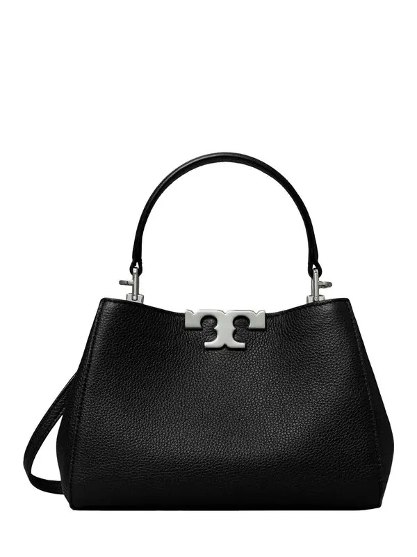 Tory Burch Eleanor Pebbled Mini Satchel - Black