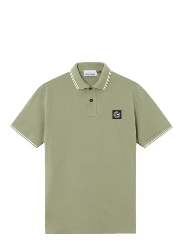 Stone Island Stretch Organic Cotton Polo Shirt - Green