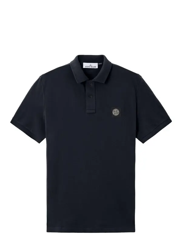Stone Island Stretch Organic Cotton Polo Shirt - Blue