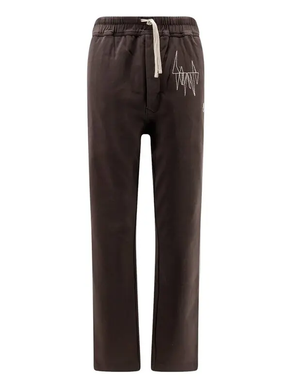 MONCLER + RICK OWENS Jogger Cotton Trousers - Brown