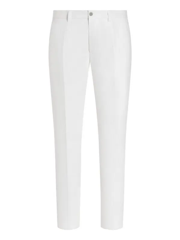 Dolce & Gabbana Linen Tailored Pants - White