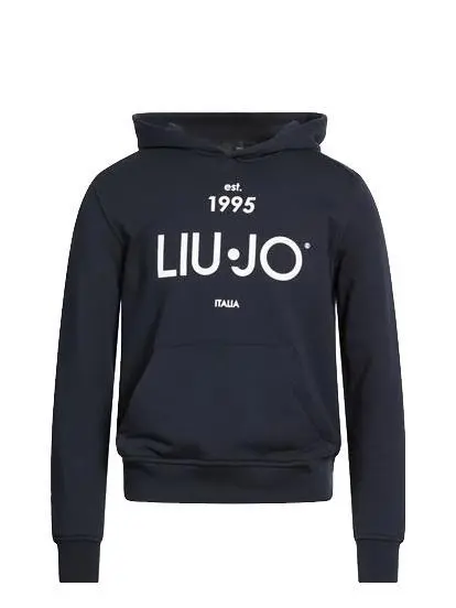 LIU •JO MAN Cotton Logo Sweatshirt - Navy