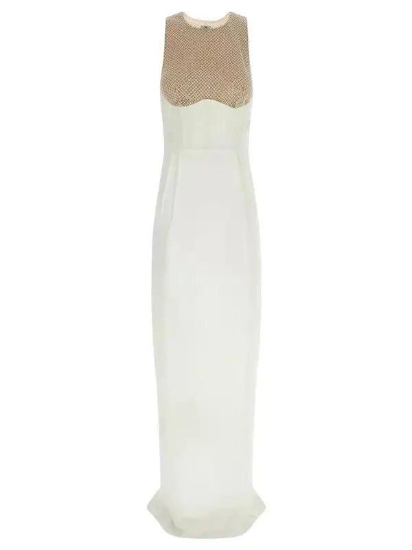 Elisabetta Franchi Sleeveless Maxi Dress - White