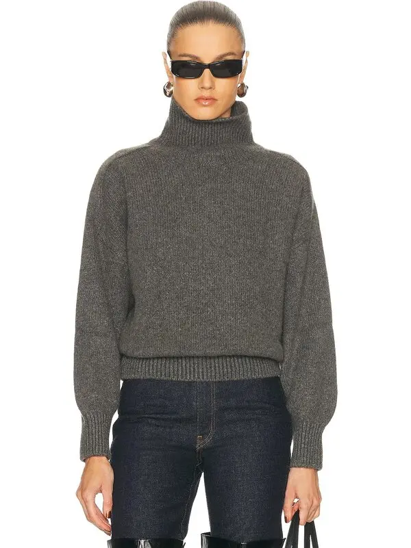 Khaite Willem Cashmere Sweater - Stone