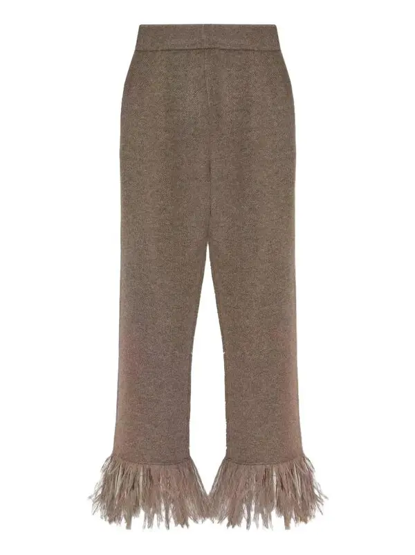 LISA YANG Fringed Trousers - Brown