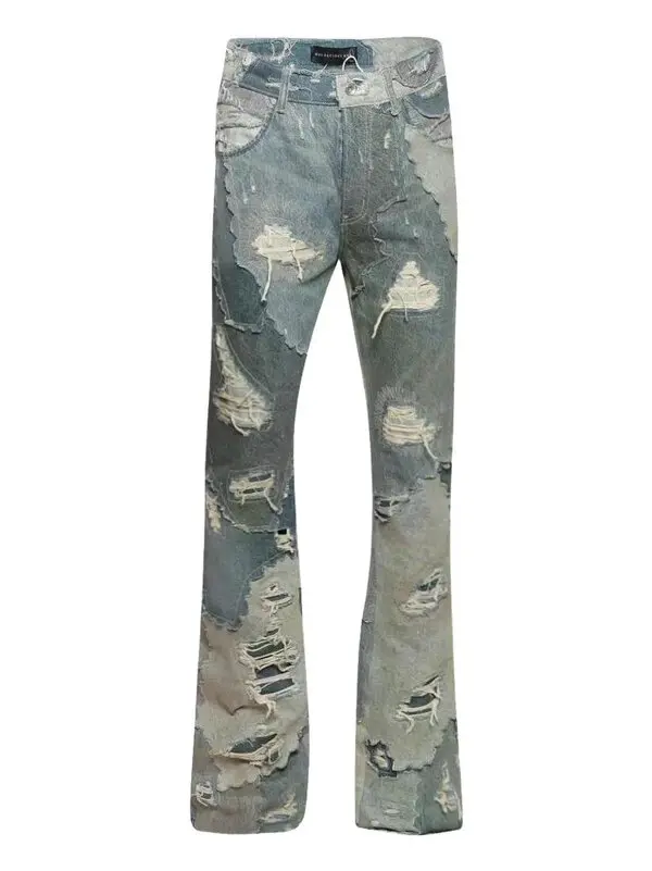 WHO DECIDES WAR BY EV BRAVADO Unearthed Distressed Jeans - Blue