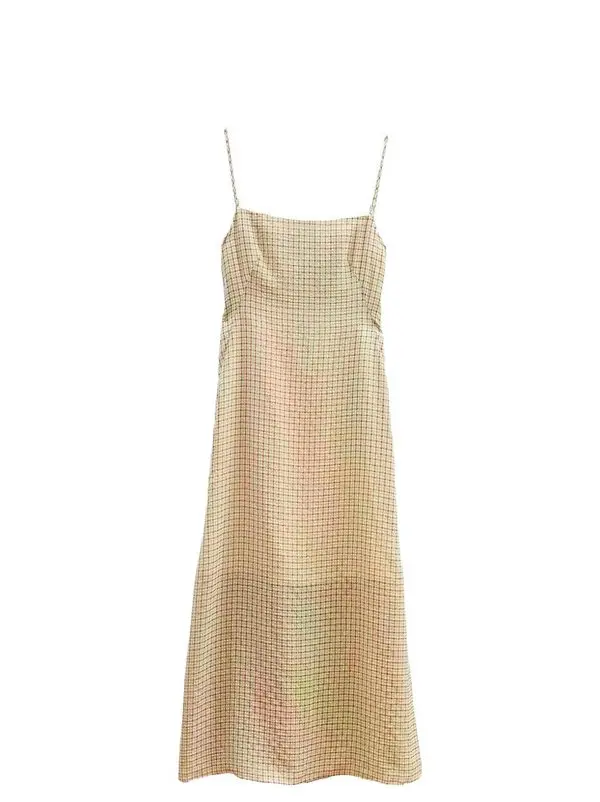 REJINA PYO Kennedy Check Midi Dress - Neutrals