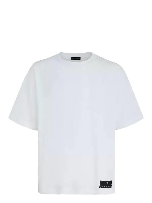 GIUSEPPE ZANOTTI Crew-neck Label-detail T-shirt - White
