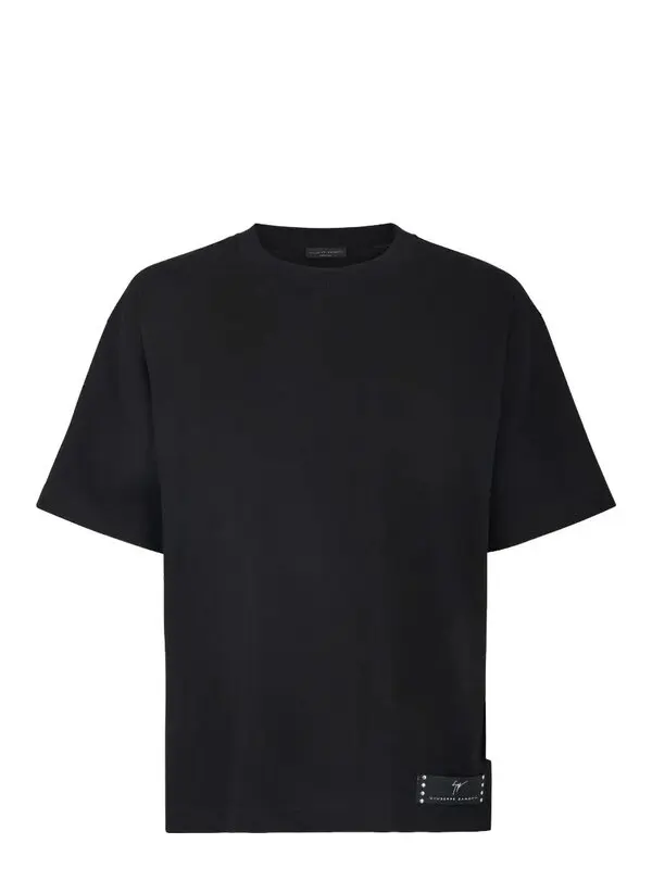 GIUSEPPE ZANOTTI Lr-66 Label-detail T-shirt - Black