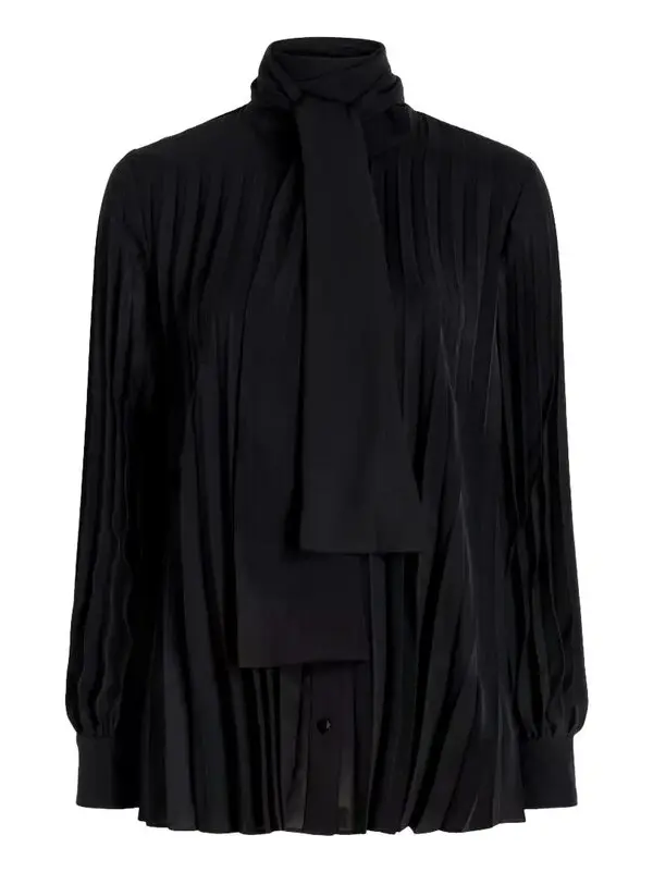 Proenza Schouler Neck-tie Blouse - Black