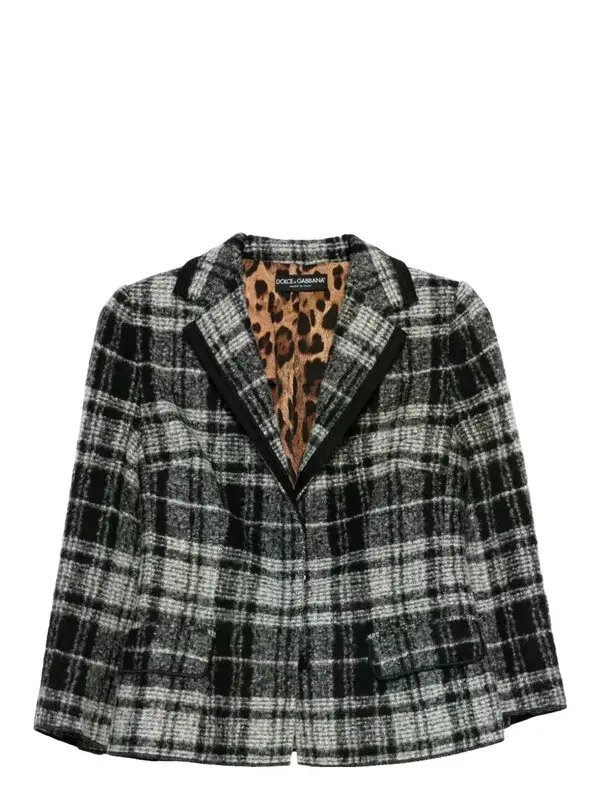 Dolce & Gabbana Tartan Jacket - Grey
