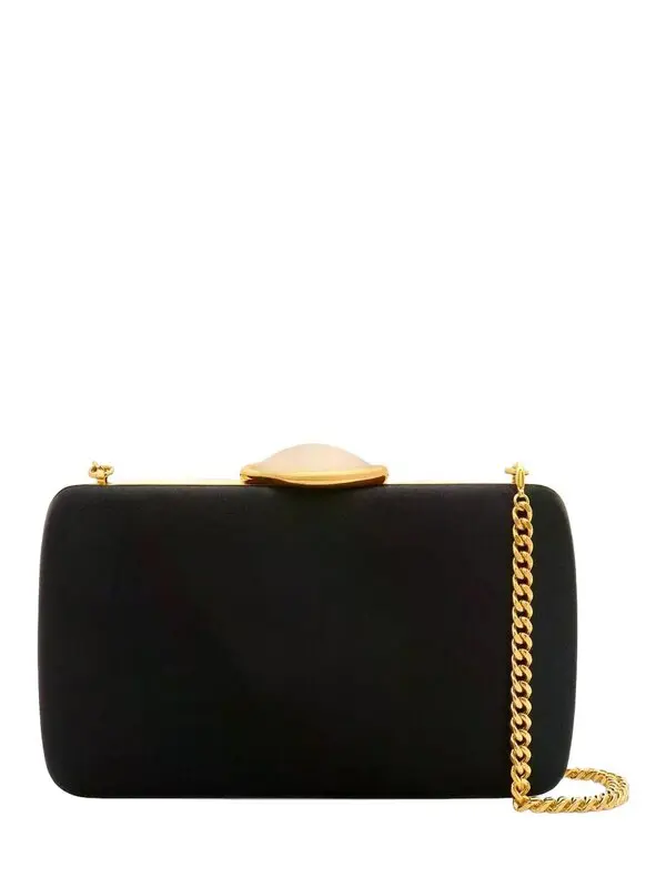 Oscar De La Renta Stone-clasp Clutch - Black