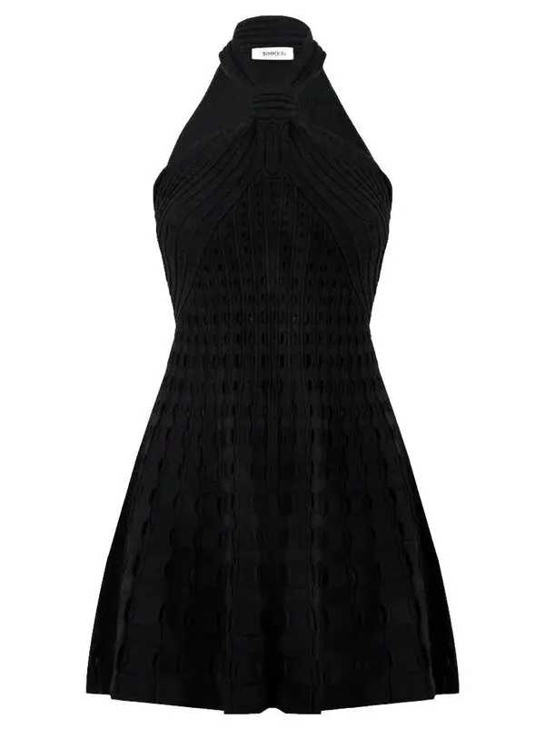 Simkhai Eyelet-knit Mini Dress - Black