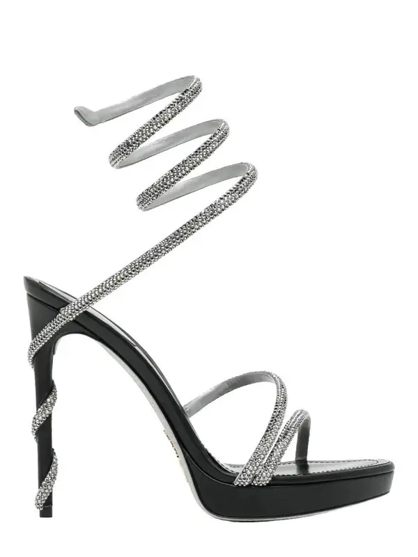Rene Caovilla 105mm Margot Embellished Sandals - Black