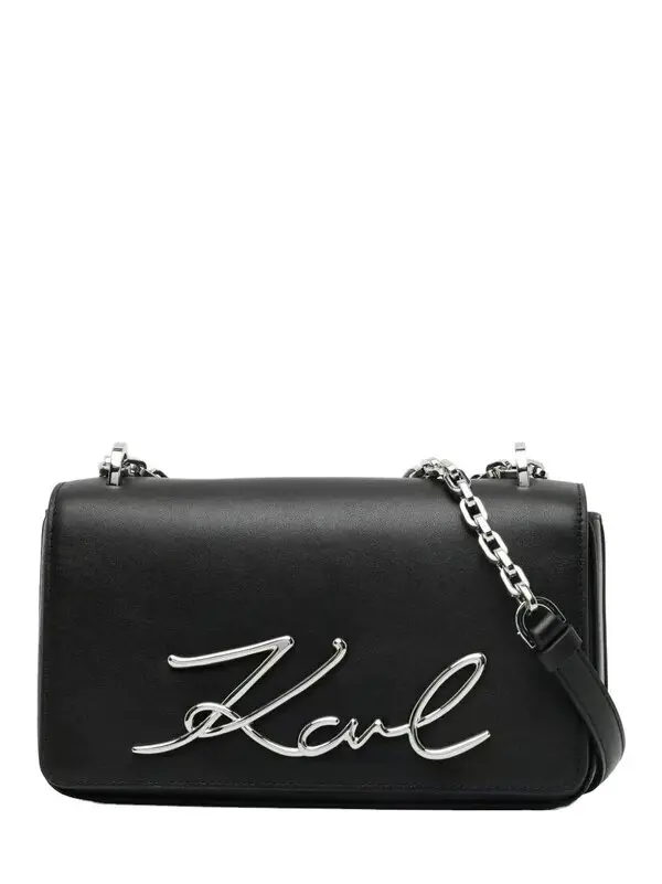 Karl Lagerfeld Signature Chain Crossbody Bag - Black