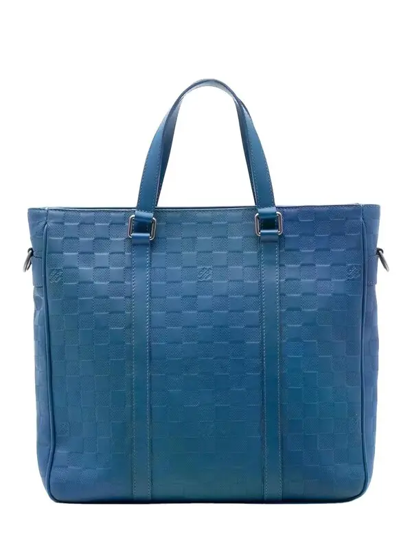 LOUIS VUITTON 2014 Damier Infini Tadao Pm Satchel - Blue