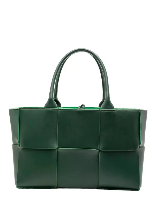 Bottega Veneta Small Nappa Maxi Intrecciato Arco Tote Bag - Green
