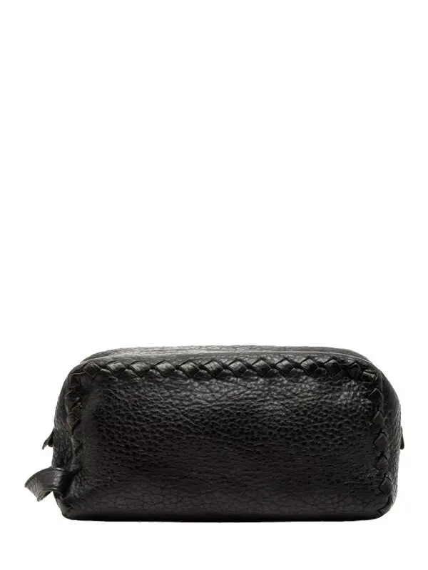 Bottega Veneta 2010 Intrecciato Trimmed Leather Clutch - Black