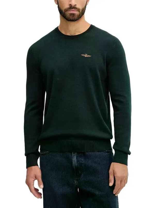 AERONAUTICA MILITARE Embroidered Sweater - Green