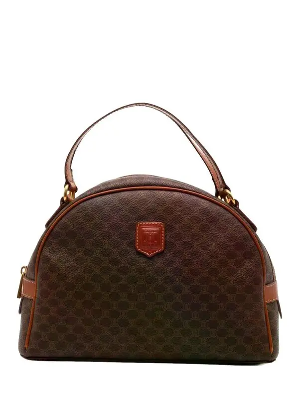 Celine 1996 Macadam Coated Canvas Handbag - Brown