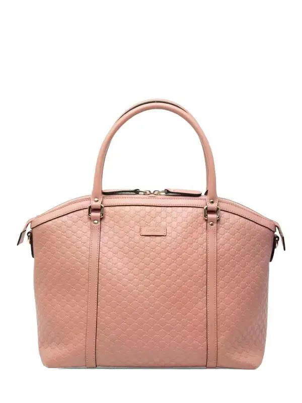 Gucci 2000-2015 Large Microissima Dome Satchel - Pink