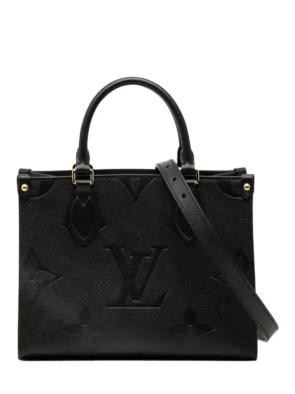 LOUIS VUITTON 2021-2025 Monogram Empreinte Onthego Pm Satchel - Black