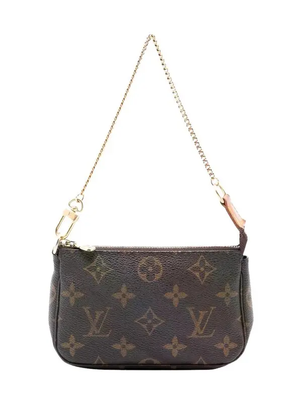 LOUIS VUITTON 2005 Monogram Mini Pochette Accessoires - Brown