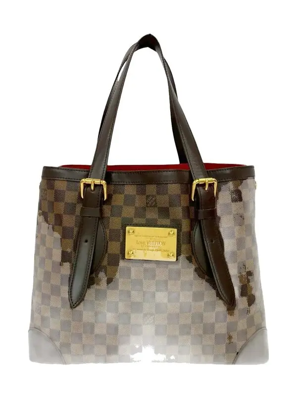 LOUIS VUITTON 2010 Damier Ebene Hampstead Mm Tote Bag - Brown