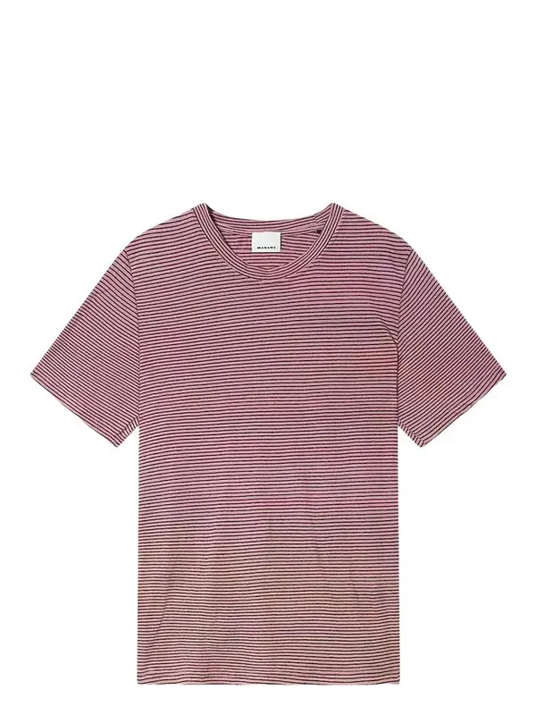MARANT Leon Striped T-shirt - Pink