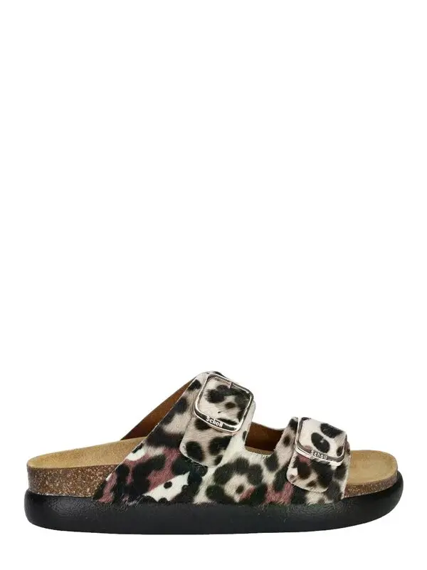 DR. SCHOLL'S SHOES Animal-print Buckle Mules - Neutrals