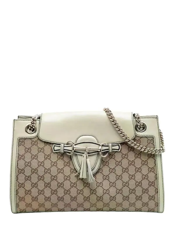 Gucci Large Gg Canvas Emily Shoulder Bag - Brown