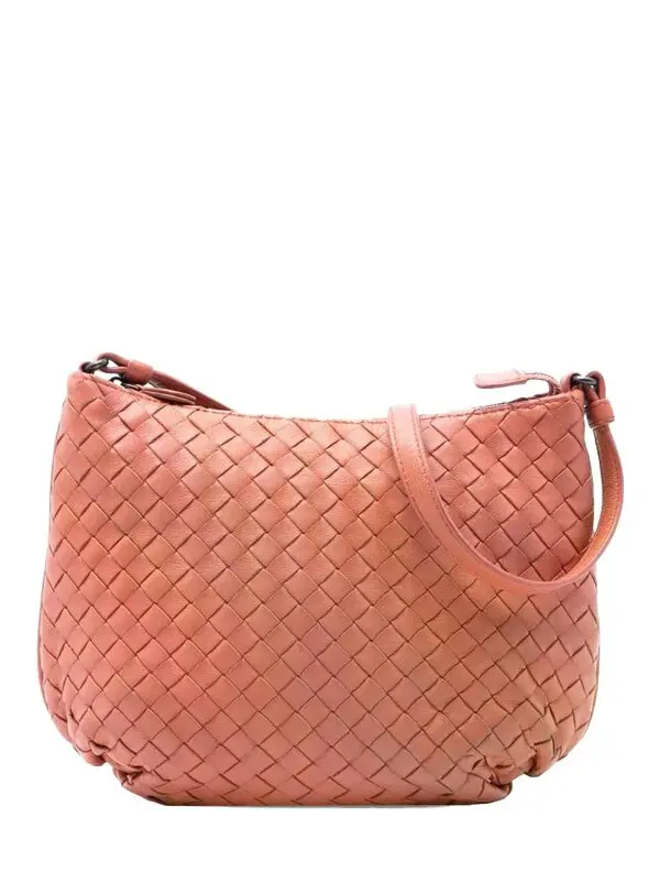 Bottega Veneta Nappa Intrecciato Crossbody Bag - Red