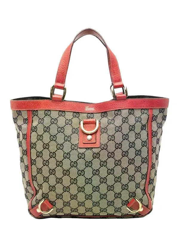 Gucci Gg Canvas Abbey D-ring Tote Bag - Brown