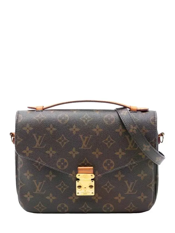 LOUIS VUITTON Monogram Pochette Metis Satchel - Brown