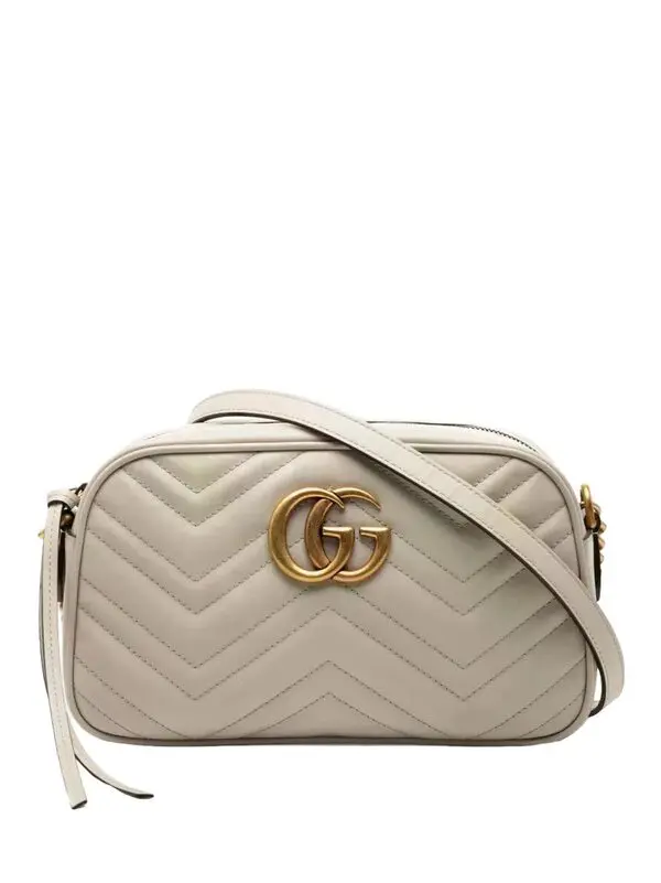 Gucci Small Gg Marmont Matelassé Leather Crossbody Bag - Brown