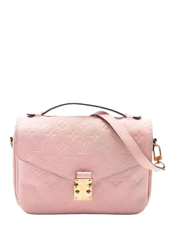 LOUIS VUITTON 2017 Monogram Empreinte Pochette Metis Satchel - Pink