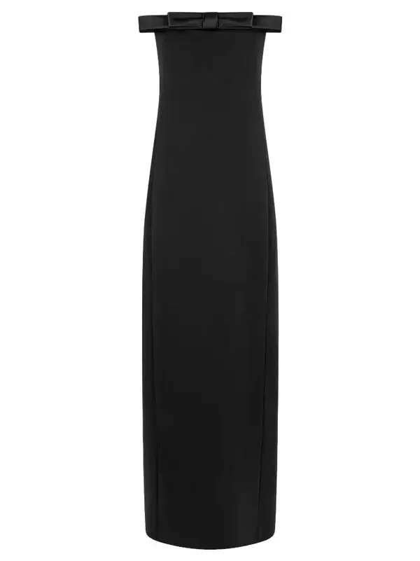 TOM FORD Bow-detail Strapless Maxi Dress - Black