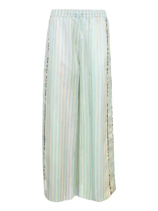 La Prestic Ouiston Giudecca Striped-trim Trousers - Neutrals