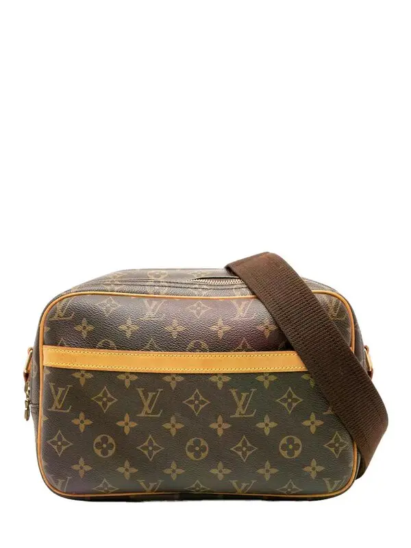 LOUIS VUITTON 2004 Monogram Reporter Pm Crossbody Bag - Brown