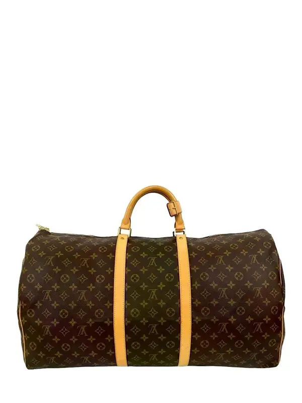 LOUIS VUITTON 1999 Monogram Keepall 60 Travel Bag - Brown