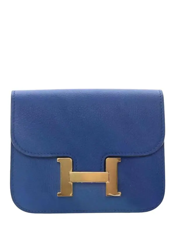 Hermès 2022 Constance Slim Wallet - Blue