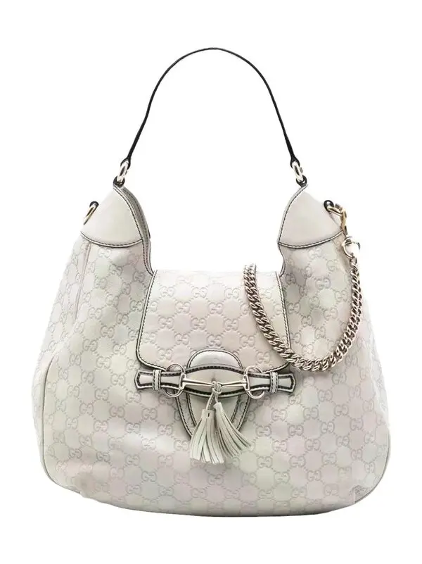 Gucci Medium Sima Emily Satchel - White